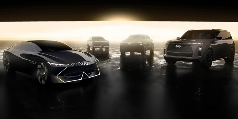Infiniti unveils striking Vision Qe EV sedan concept, teases QXe SUV ...