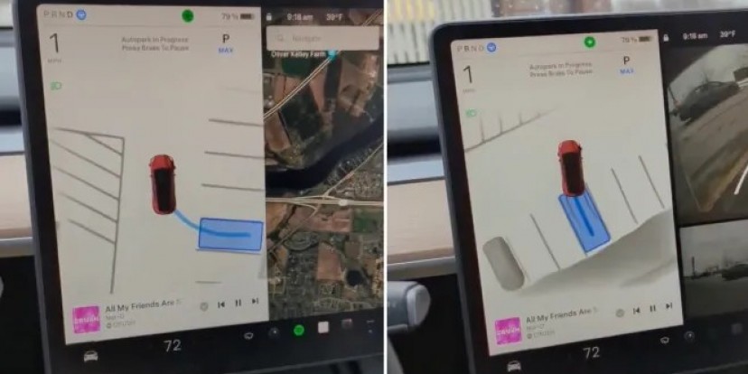 Here's what Tesla's new vision-based auto parking looks like in action ...